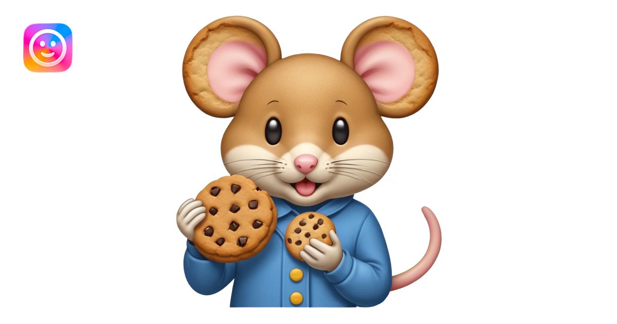 mouse eating cookie emoji | AI Emoji Generator