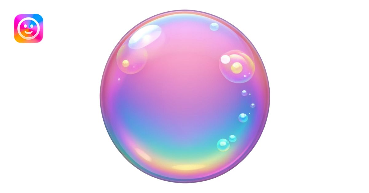 pink sparkling bubble emoji | AI Emoji Generator