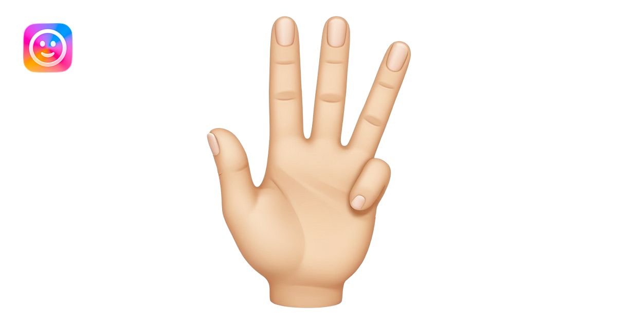 “Emoji-style hand making the letter ‘L’, with the index finger slightly ...