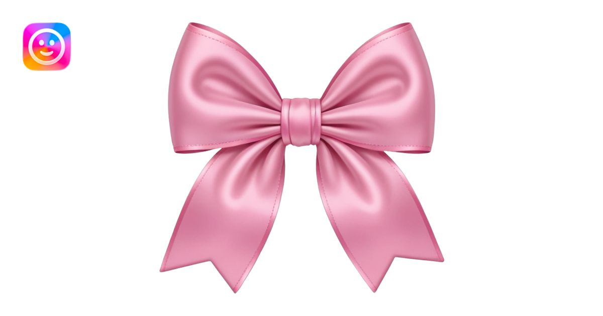 Laço rosa coquete emoji | AI Emoji Generator