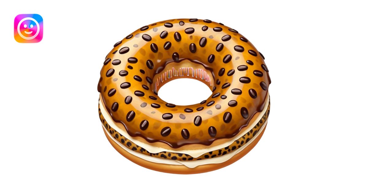 Leopard print donut emoji | AI Emoji Generator