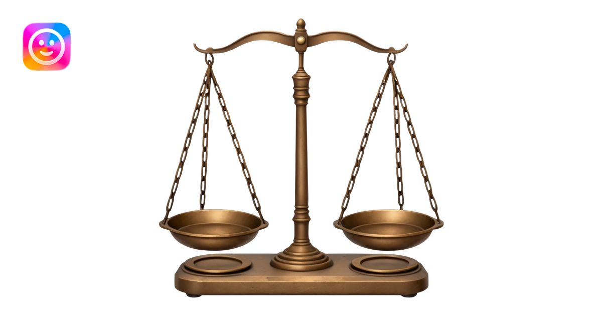 A balance scale. emoji | AI Emoji Generator