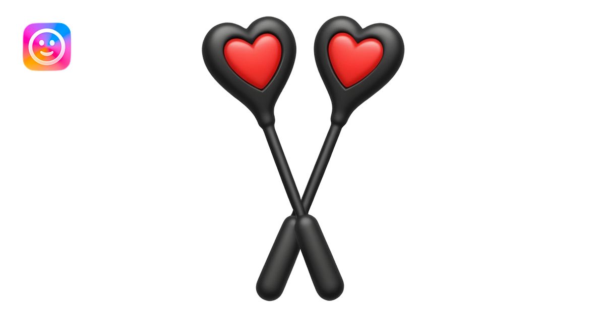 two black massage wands with a heart centred above them emoji | AI ...
