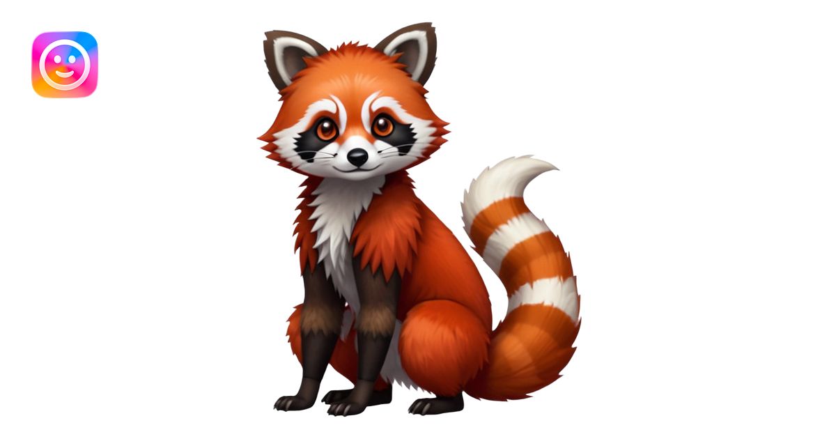 Realistic cool edgy 4-legged quadrupedal Red-Panda-Lemur-Raccoon-Dog ...