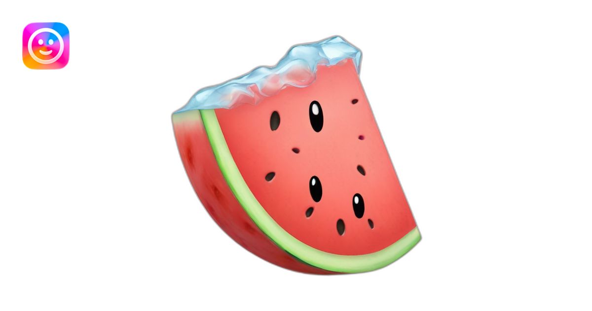 icy watermelon emoji | AI Emoji Generator