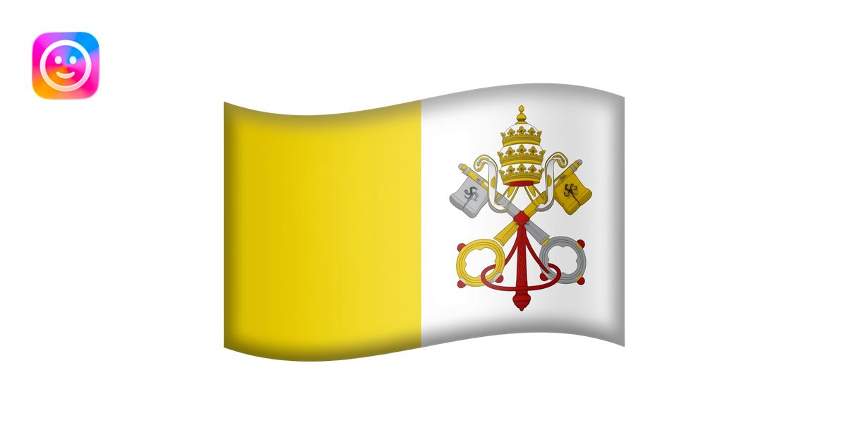 Vatican City flag with a swastika emoji | AI Emoji Generator