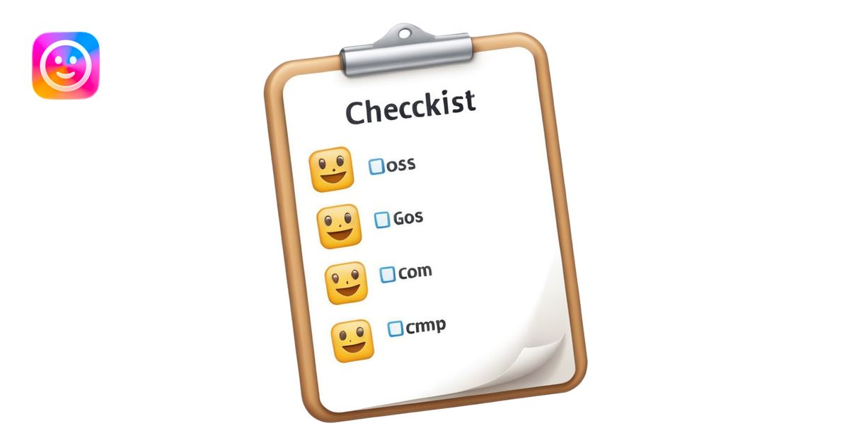 simple clear checklist emoji | AI Emoji Generator