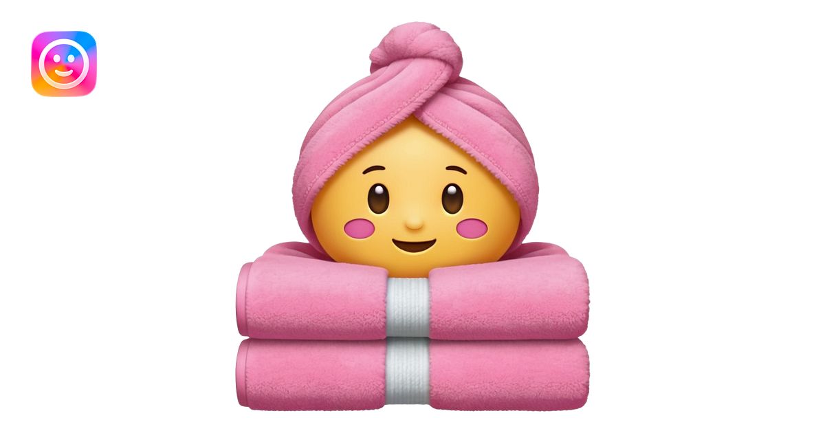 pink towel emoji | AI Emoji Generator