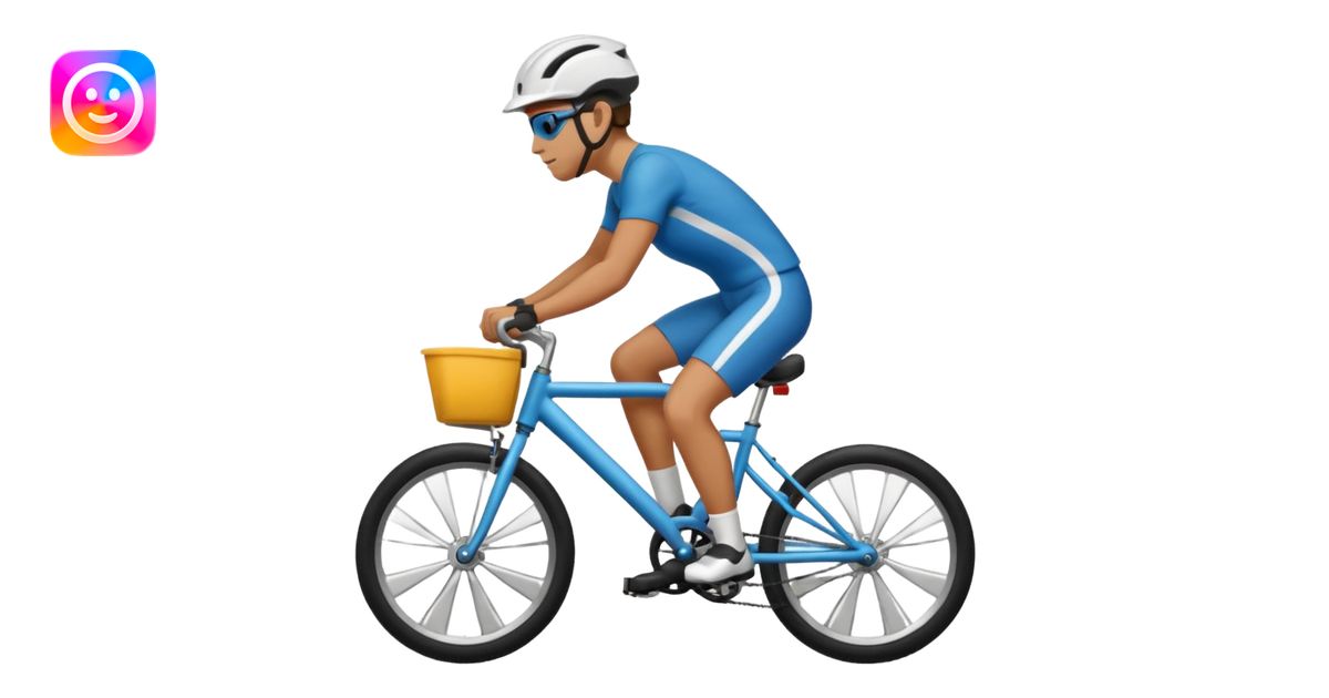 Riding bike emoji | AI Emoji Generator