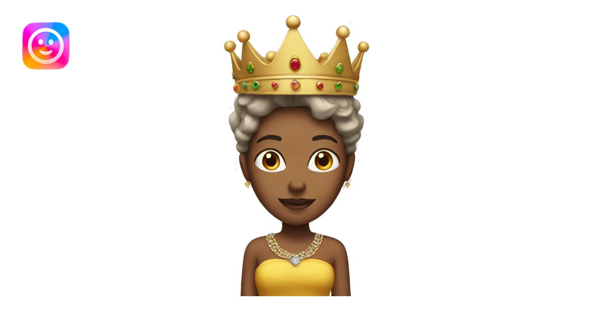 Queen with a crown emoji | AI Emoji Generator