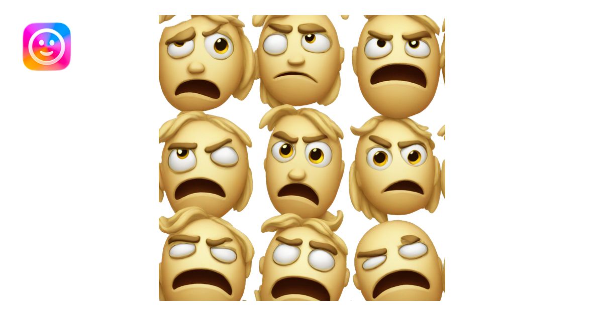 Angry sad face emoji | AI Emoji Generator
