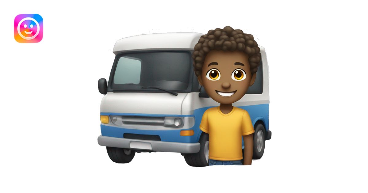 smiling boy with vehicle emoji | AI Emoji Generator