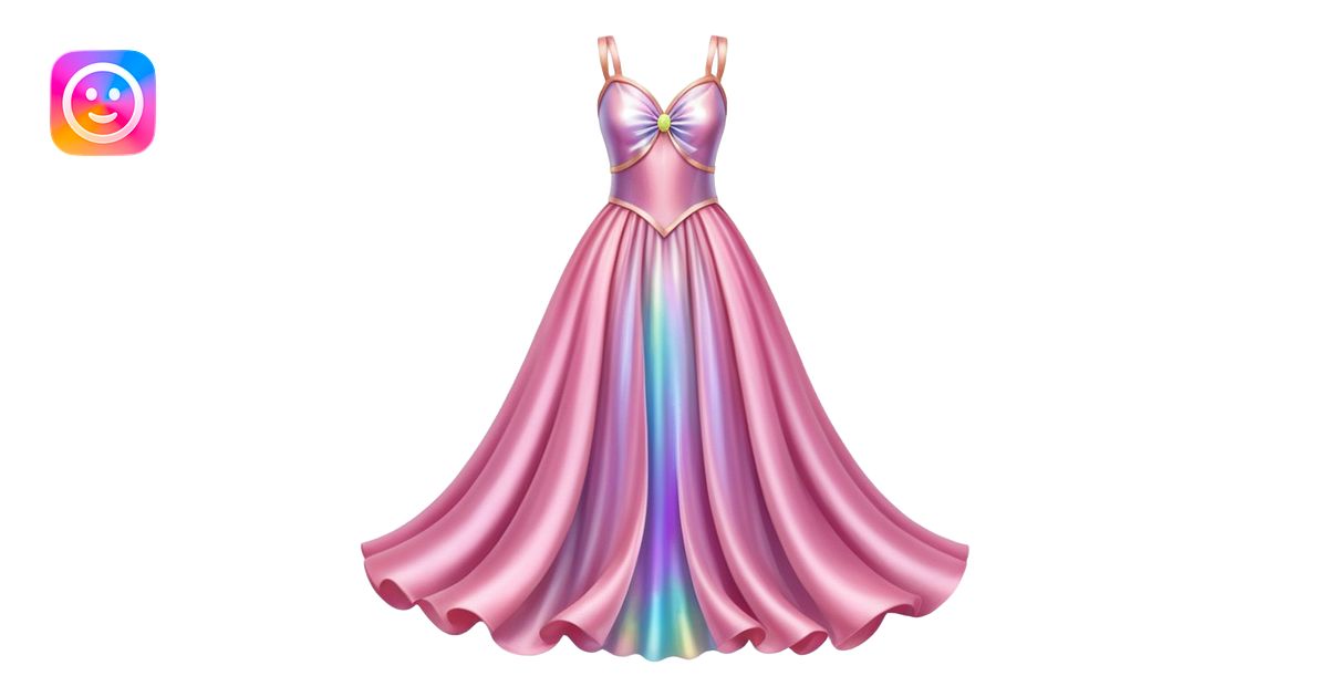 Realistic pink fairy sparkle dress emoji | AI Emoji Generator