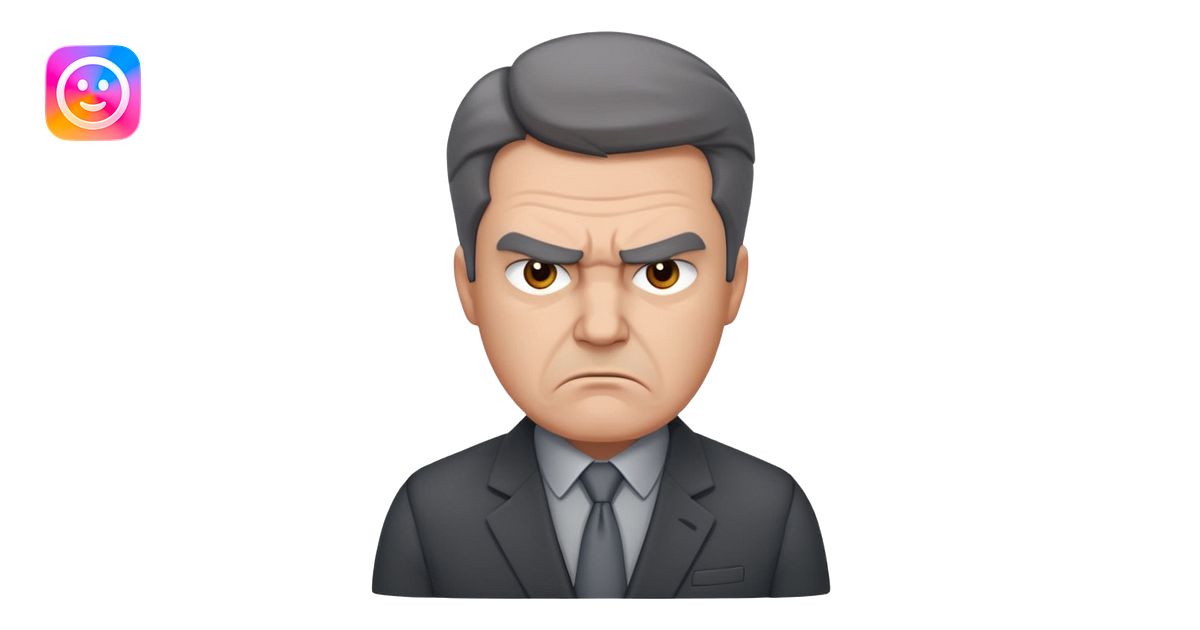 Irritated boss emoji | AI Emoji Generator