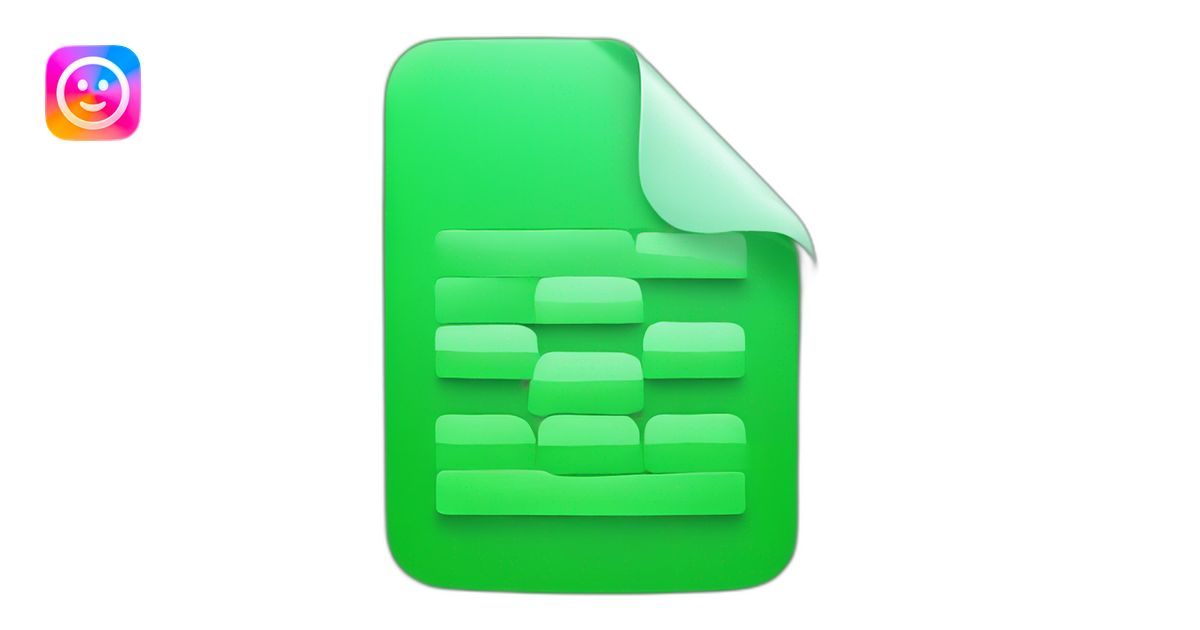 green code editor app logo with file emoji | AI Emoji Generator