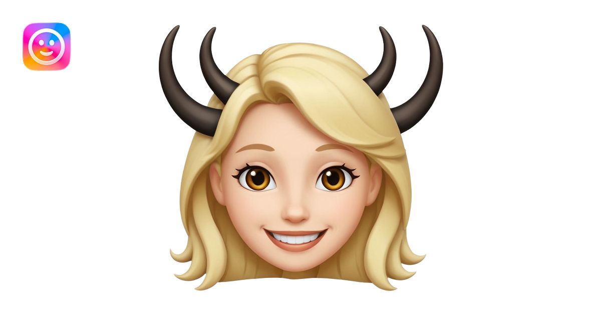 Smiling Face With Horns emoji But add breasts emoji | AI Emoji Generator