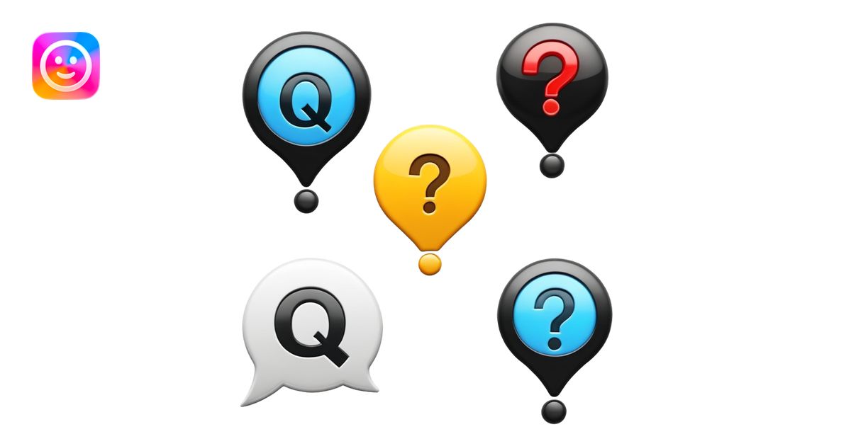 question and answer symbols, Q&A icons emoji | AI Emoji Generator