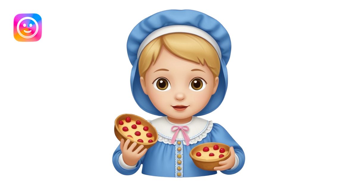 baby girl traditional dutch baby clothes emoji | AI Emoji Generator