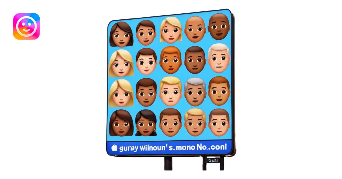 billboard advertising with famous people on it emoji | AI Emoji Generator