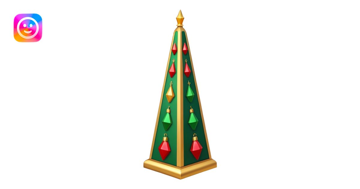 Christmas obelisk emoji | AI Emoji Generator