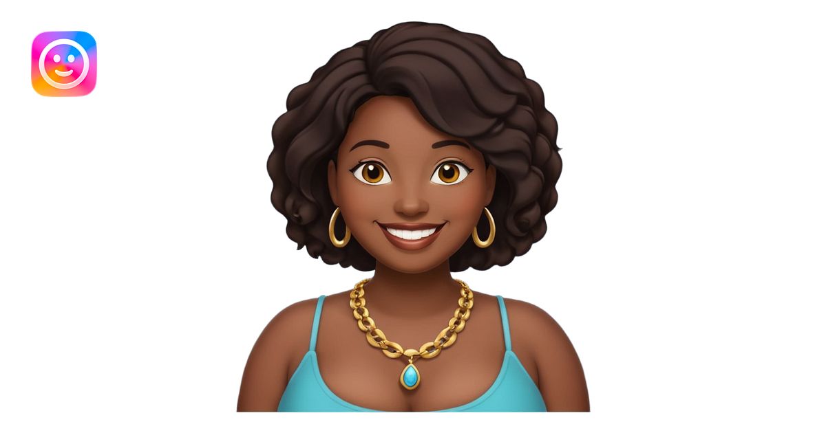 Curvy black woman emoji | AI Emoji Generator