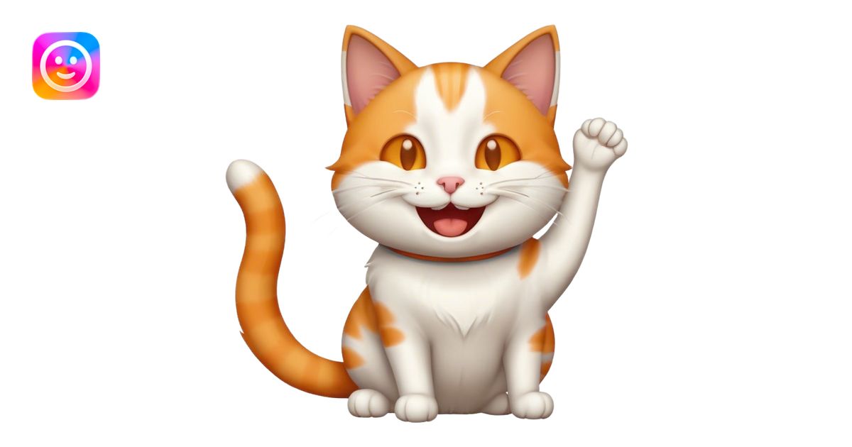 Gato riéndose emoji | AI Emoji Generator