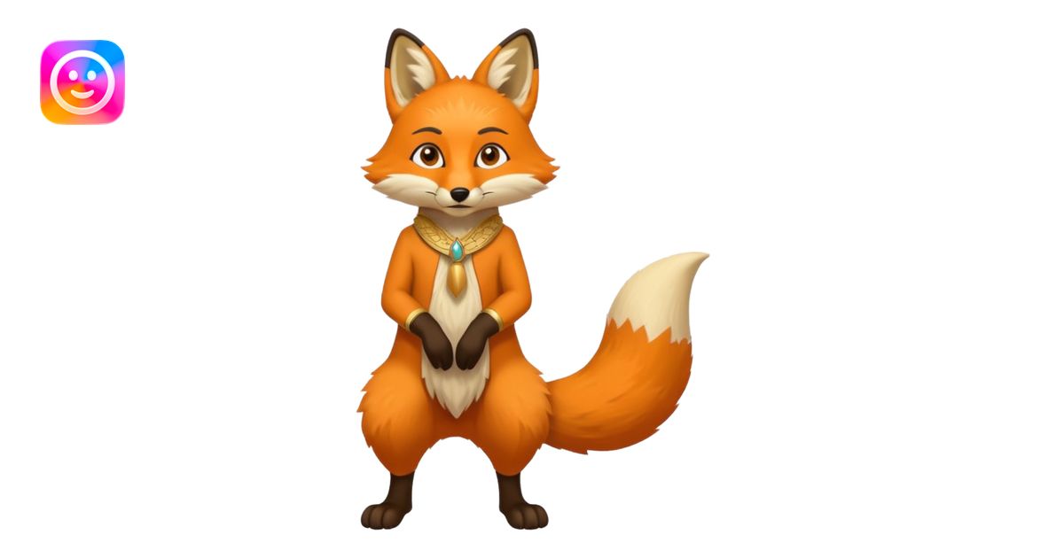 Eqypt fox (full body) emoji | AI Emoji Generator
