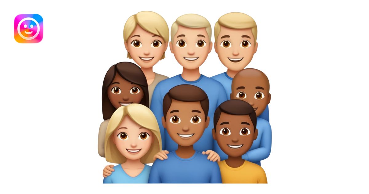 group of diverse people emoji | AI Emoji Generator