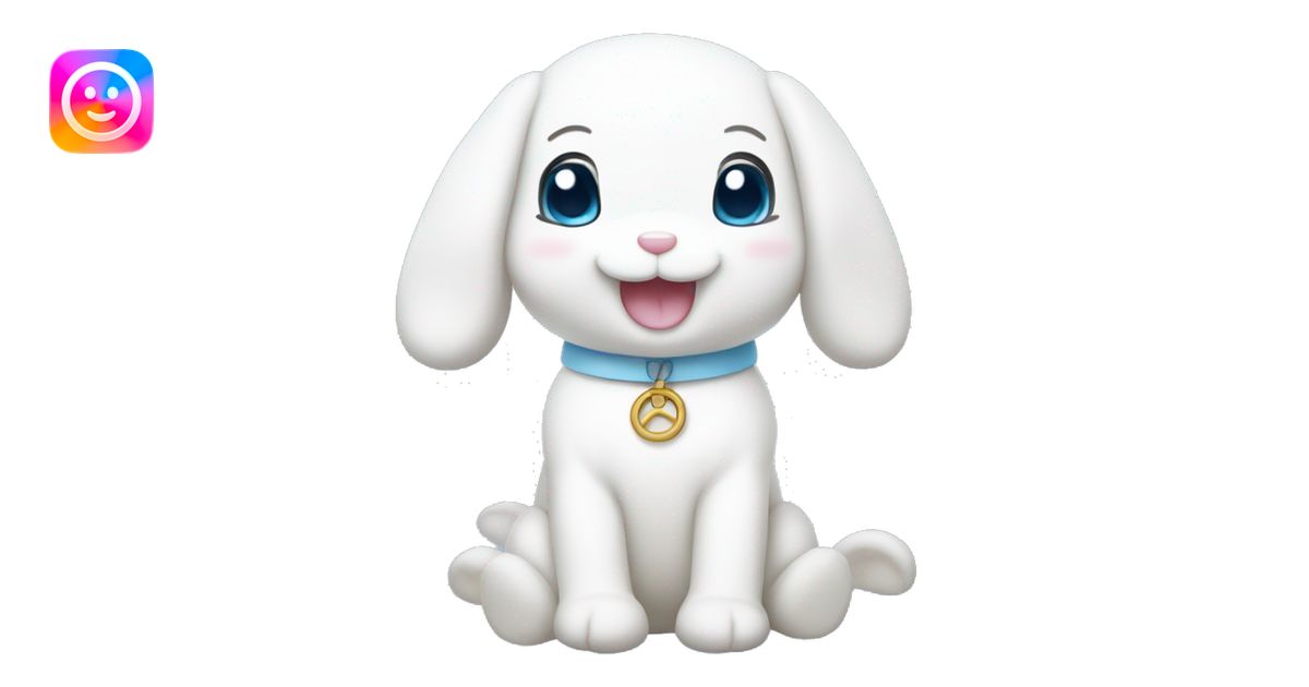 Cinnamoroll happy emoji | AI Emoji Generator