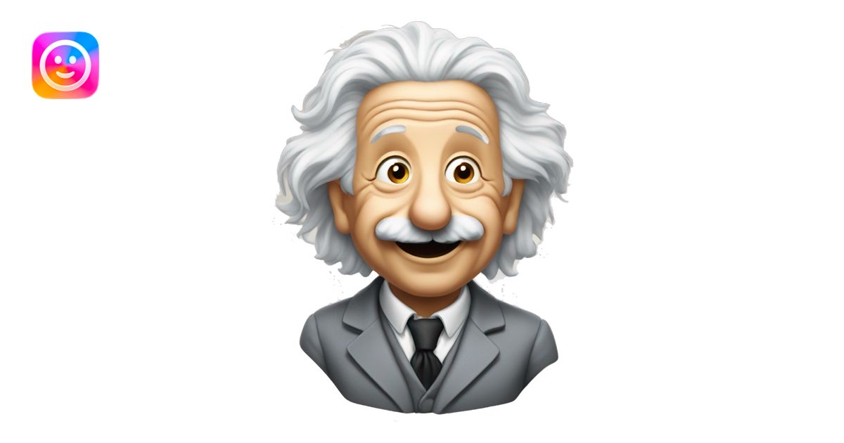 albert einstein vawes hand smiling emoji | AI Emoji Generator