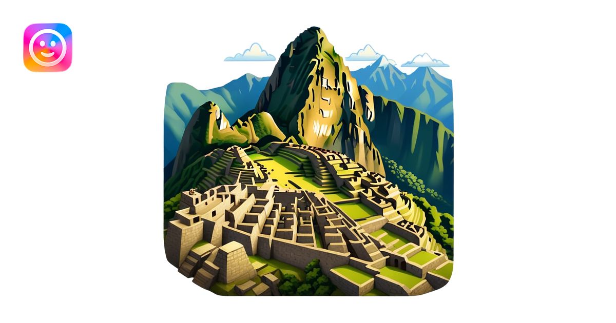 machu pichu, no frame emoji | AI Emoji Generator