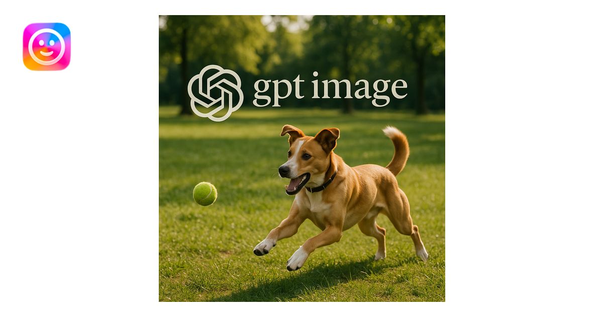 logo of chat gpt with text "gpt image" on the background of a dog ...