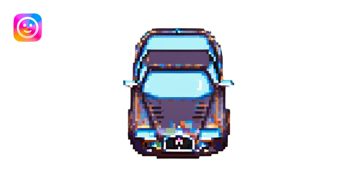 classic Bugatti car pixel art illustration | AI Emoji Generator