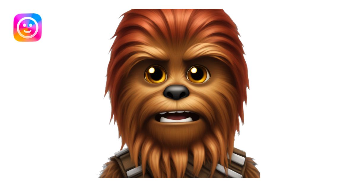 Chewbacca with Red hair emoji | AI Emoji Generator