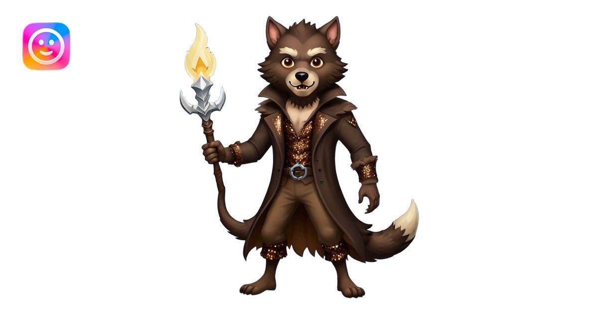 Werewolf from Van Helsing with brown fur, dark brown sequin outfit ...