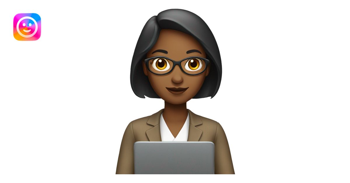 Working woman with an ipad emoji | AI Emoji Generator