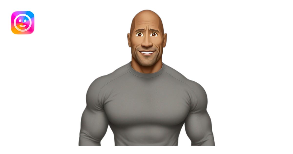 the rock turtleneck meme emoji | AI Emoji Generator