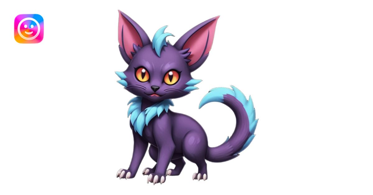 Dark gloomy gothic Black edgy cute Noivern-Noibat-Purloin-Torracat ...