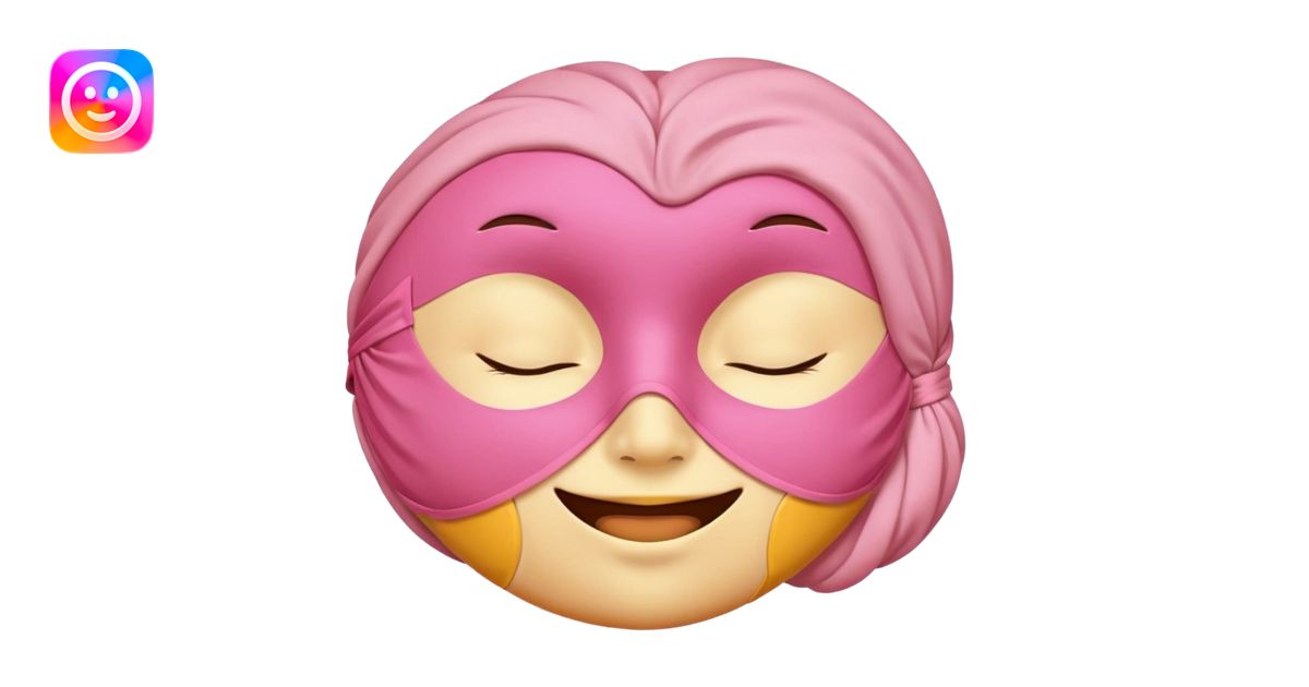 sleeping emoji with pink mask emoji | AI Emoji Generator