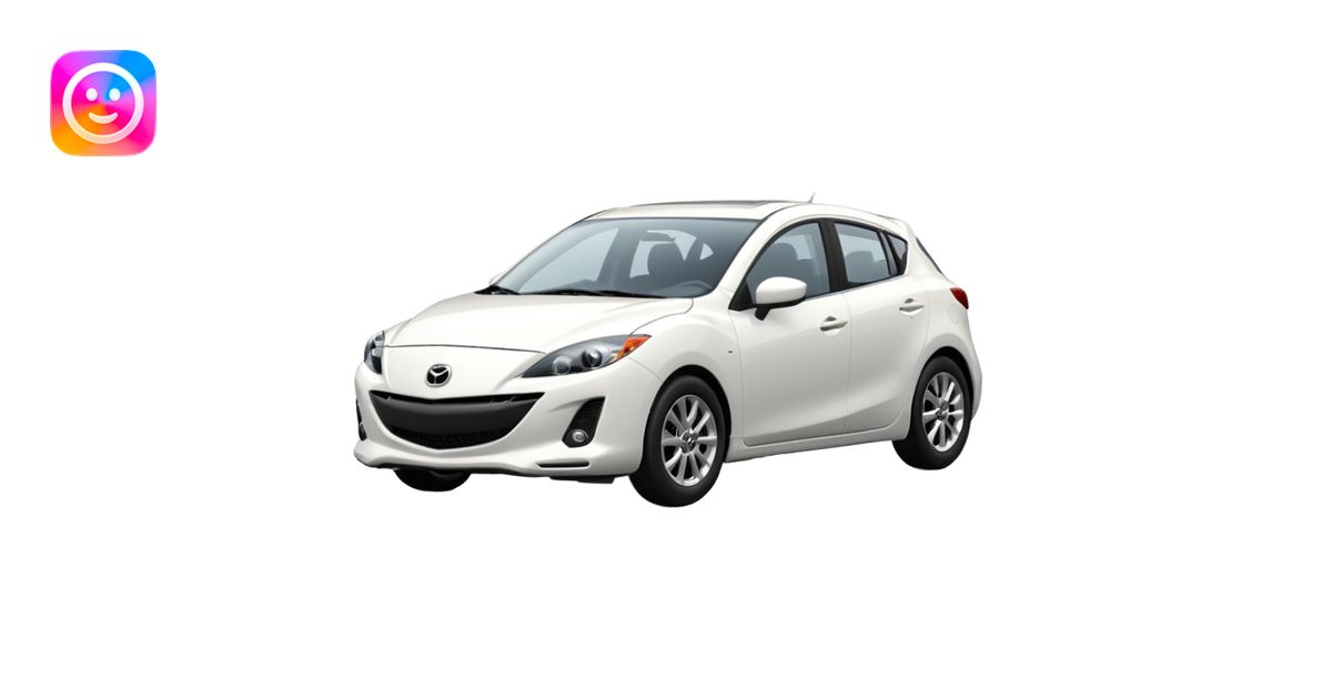 white mazda 3 2025 shape emoji | AI Emoji Generator