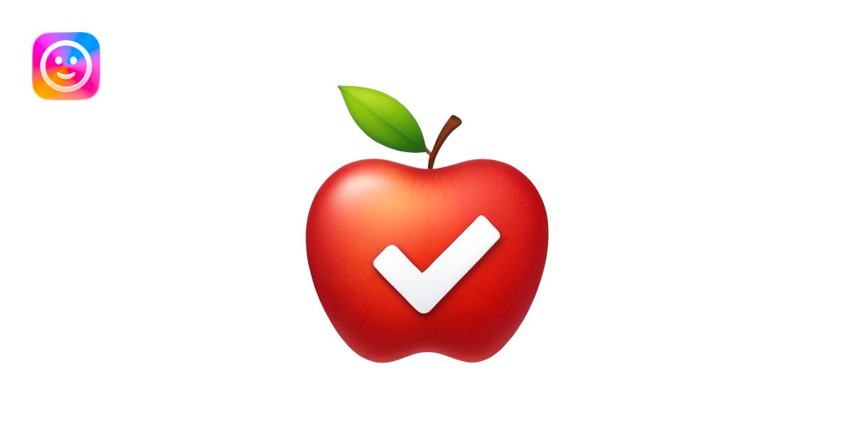 Confirmation check mark. Style - Apple emoji | AI Emoji Generator