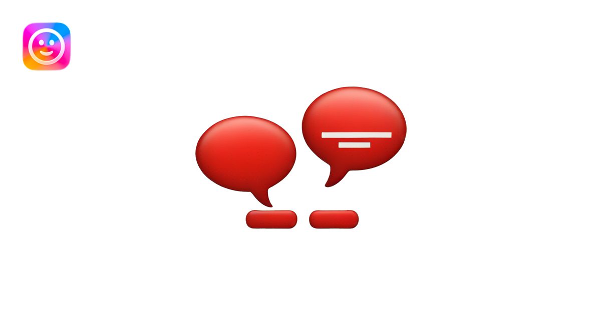Two speech bubbles crossed with red stop sigh emoji | AI Emoji Generator