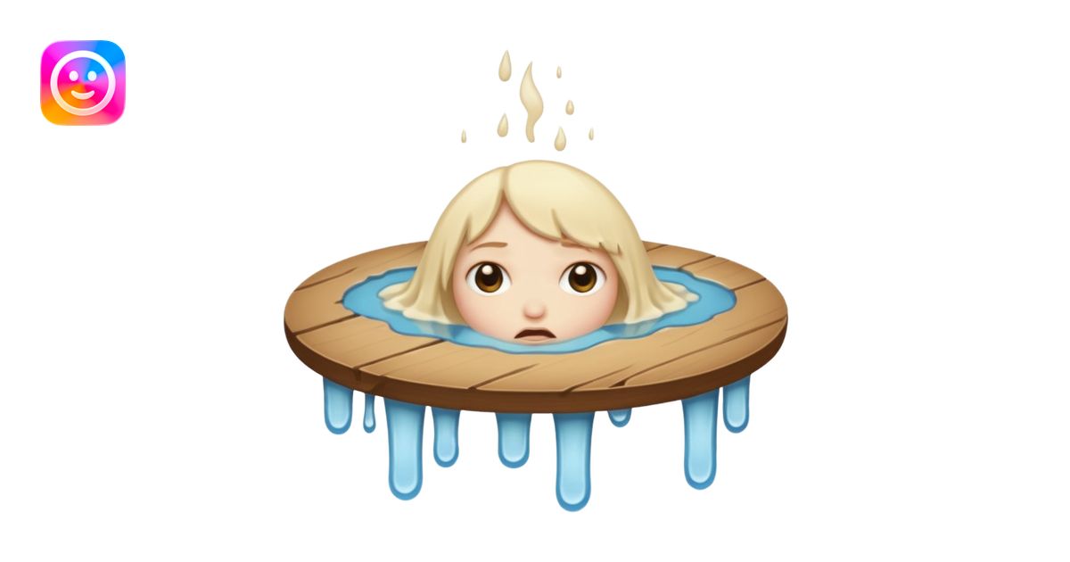 Emoji 3: Face melting into the table like a puddle. emoji | AI Emoji ...