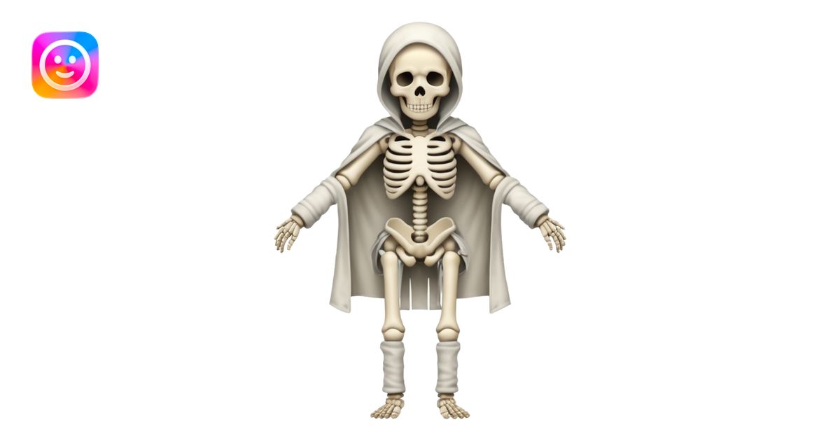 skeleton in a straight jacket emoji | AI Emoji Generator