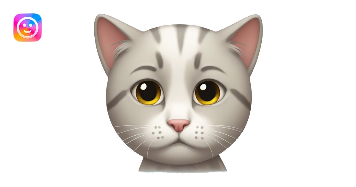 Sad kitty emoji | AI Emoji Generator