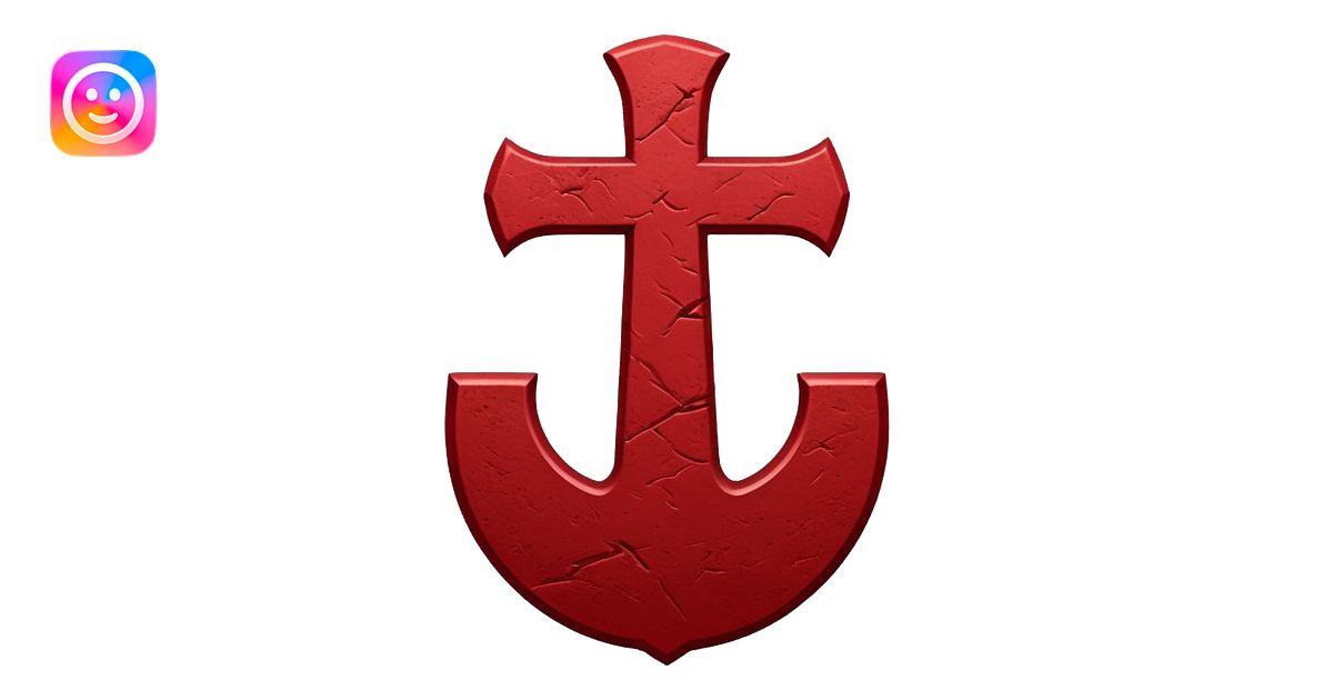 Symbol of sacrifice in berserk in red colour emoji | AI Emoji Generator