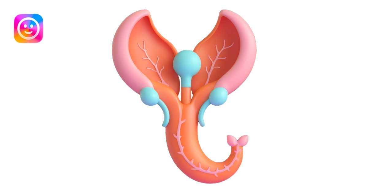 realistic modern 3D icon of PCOS: stylized uterus with highlighted ...