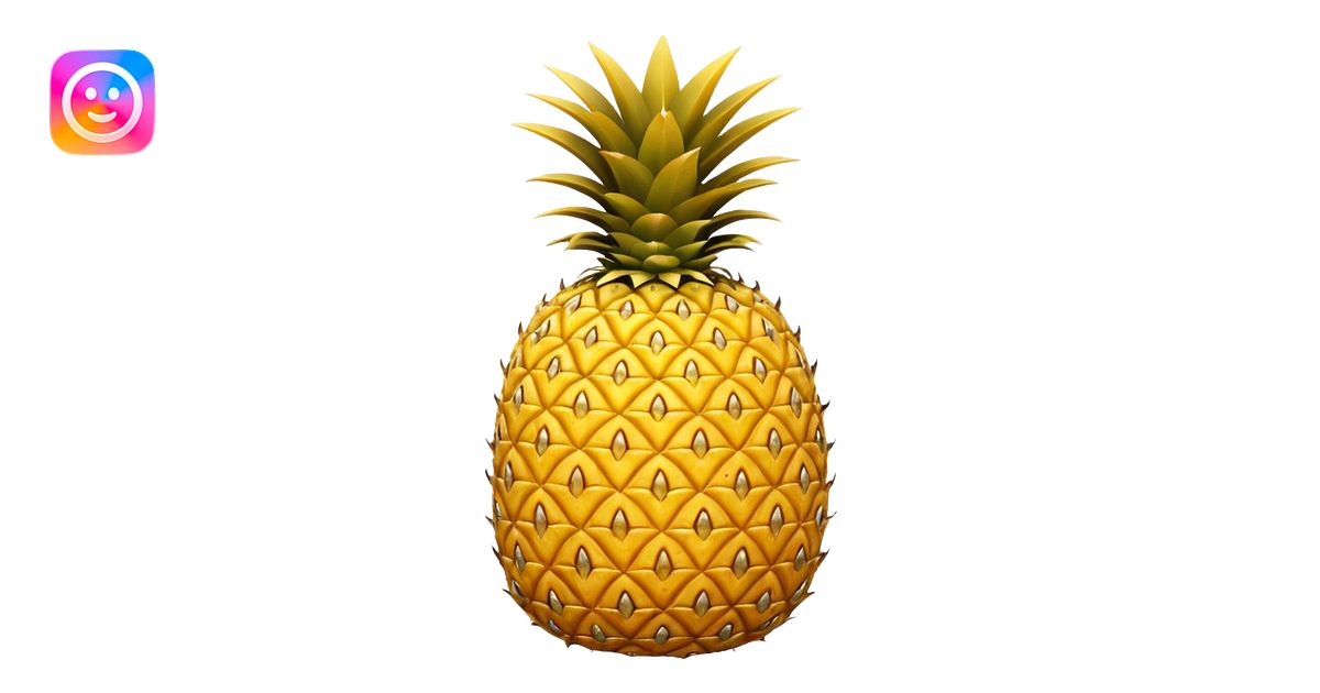 Upside down pineapple with no background emoji | AI Emoji Generator