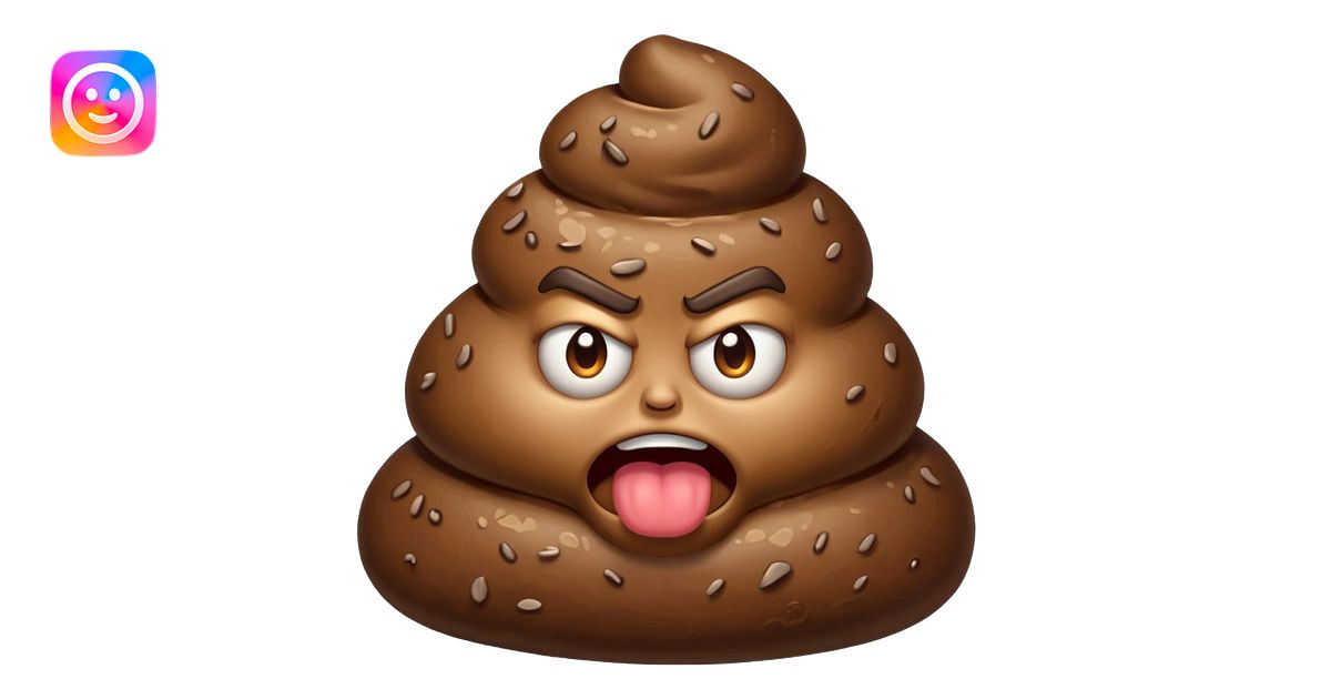 Angry poop emoji | AI Emoji Generator