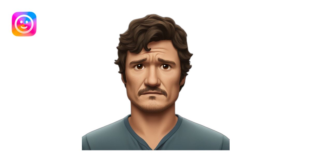 Pedro pascal sad emoji | AI Emoji Generator